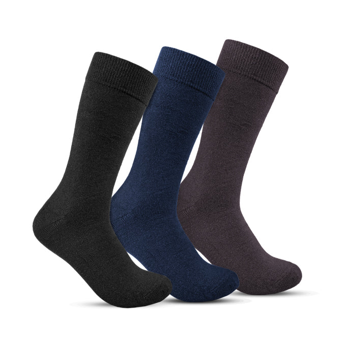 Long-Cut Classic Plain Men's Socks – Stitch